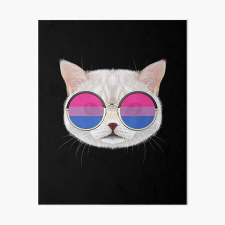 "Bisexual Pride Flag Cat Bisexual Lgbt Sunglasses Bi Pride" Art Board ...