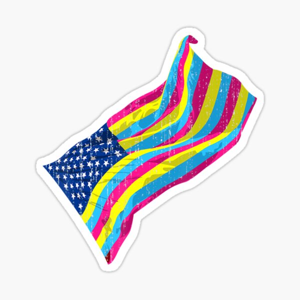 American Pride Lgbt Usa Pansexuality Flag Equality Pansexual Sticker