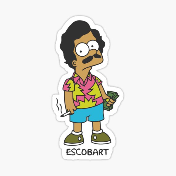 "Music Vintage Retro Pablo Handsome Escobar Women My Favorite" Sticker ...