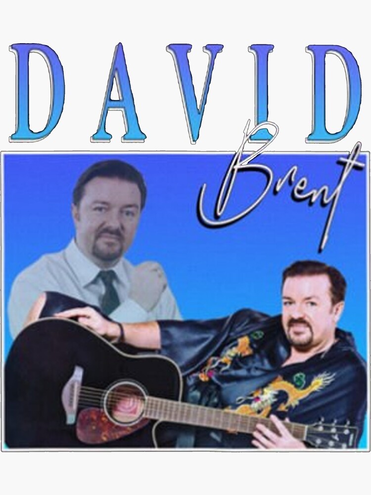 "David brent retro" Sticker for Sale by Andrej011 | Redbubble