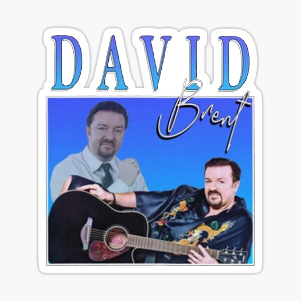 "David brent retro" Sticker for Sale by Andrej011 | Redbubble