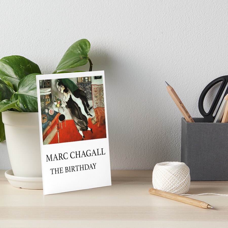 "Marc Chagall Birthday Exhibition Poster, The Birthday (1915) by Marc ...