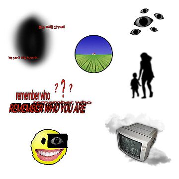 "weirdcore sticker pack!" Sticker for Sale by influorescence | Redbubble