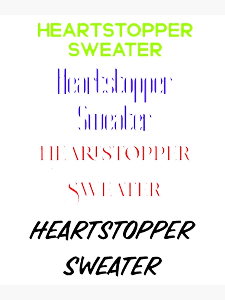 "Heartstopper words" Poster for Sale by MorganDixon | Redbubble