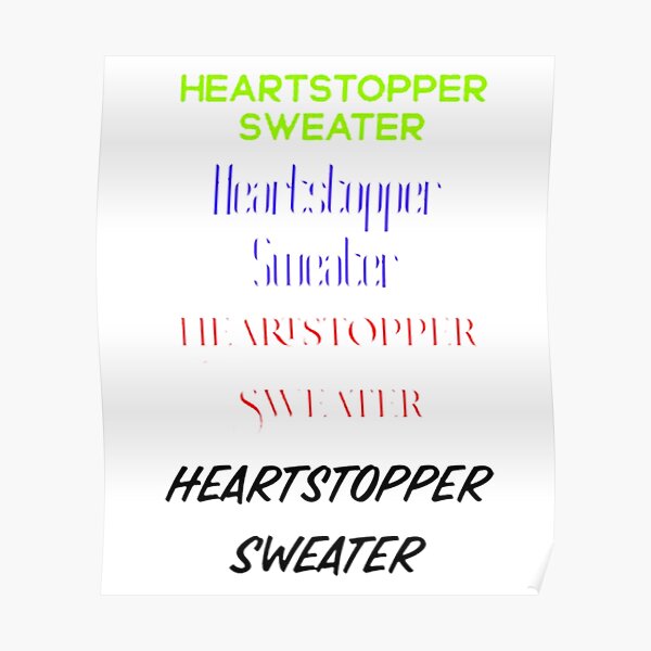"Heartstopper words" Poster for Sale by MorganDixon | Redbubble