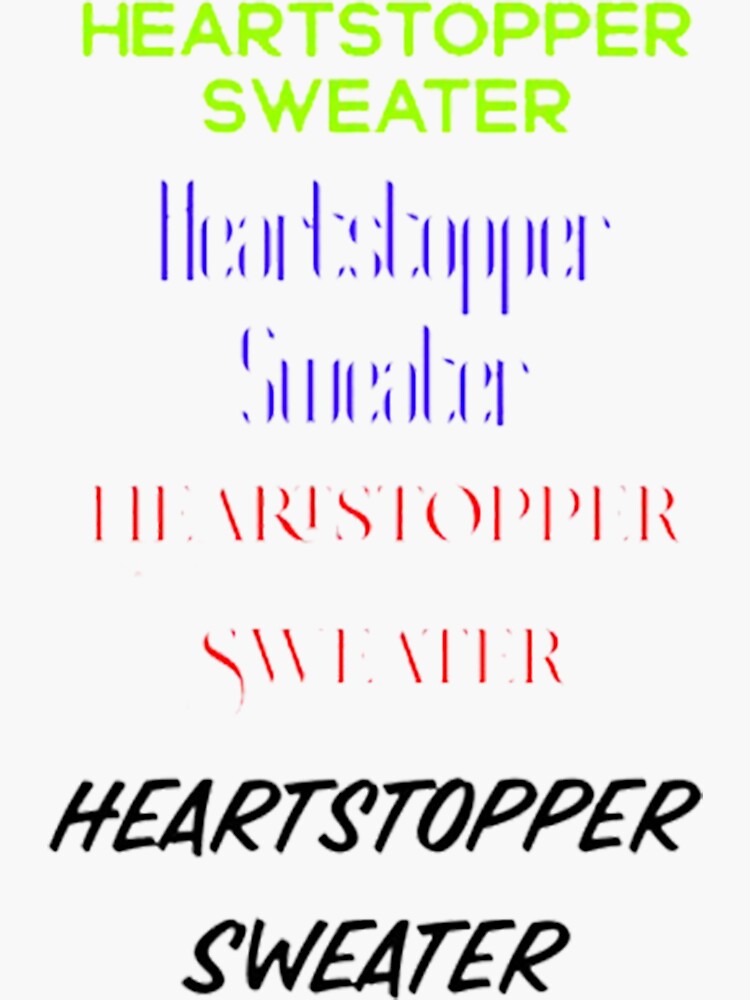"Heartstopper words" Sticker for Sale by MorganDixon | Redbubble