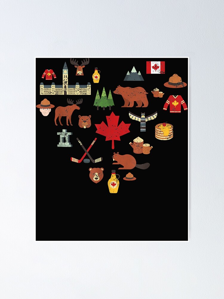 "Canadian Vintage Symbols Canada Flag Maple Leaf RCMP" Poster for Sale ...