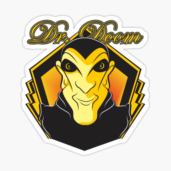"Dr Doom Dr Doom " Sticker for Sale by FlatSixGraphic | Redbubble
