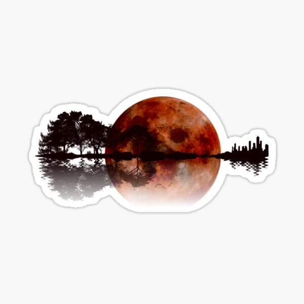 "Nature Guitar - Moonlight" Sticker for Sale by Mabhmuydhin | Redbubble