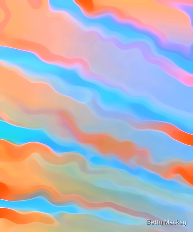 "Groovy Orange Clouds" by Betty Mackey | Redbubble