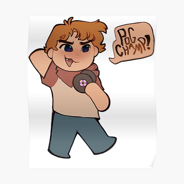 "Vintage Retro Light Blue Pogchamp Tommyinnit Gifts Best Men" Poster ...