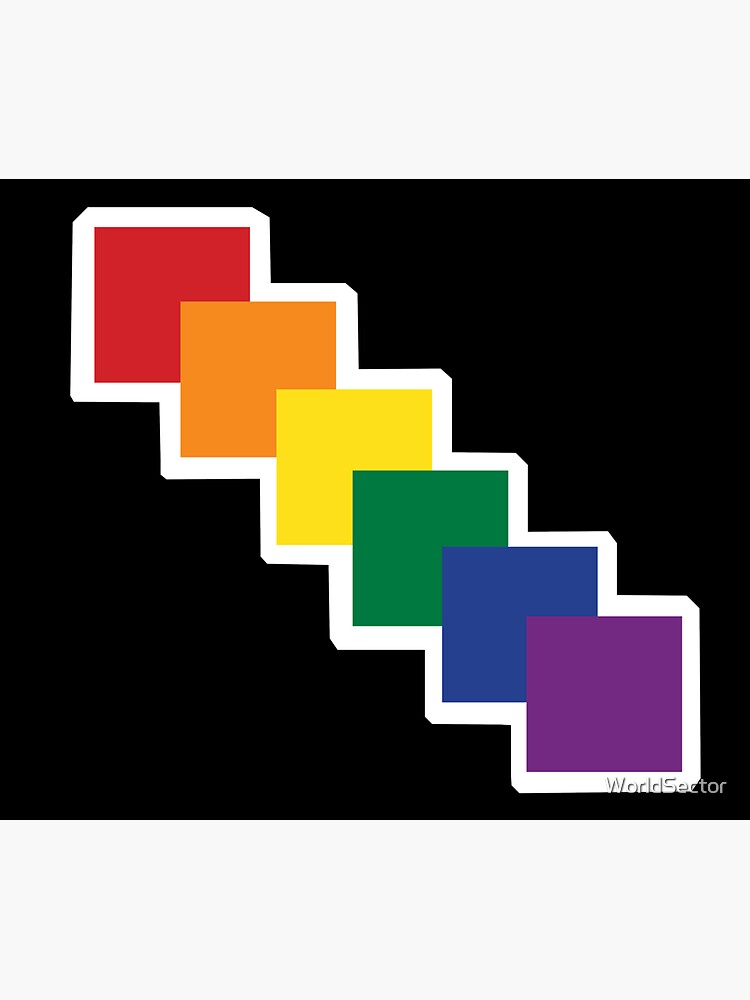 "Squares, LGBT+ colors" Sticker for Sale by WorldSector | Redbubble