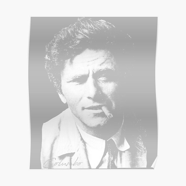 "Hidden Genius Killer Reveal Face Columbo Portrait Graphic Gift" Poster ...