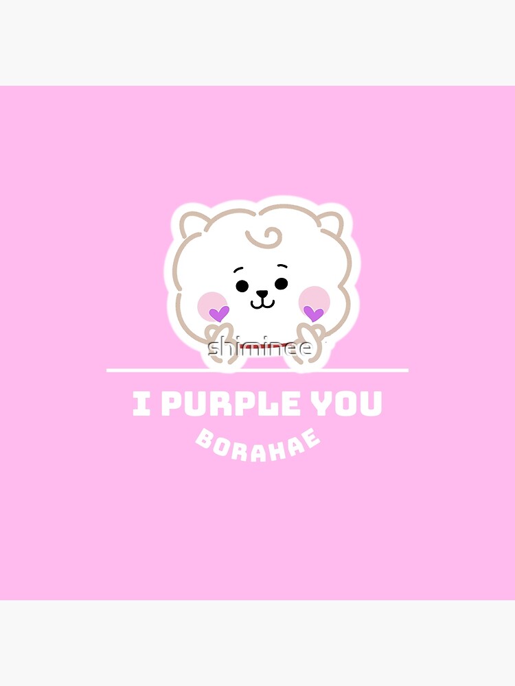 "BTS BT21 Characters RJ Festa Family Portrait Borahae - I Purple You ...