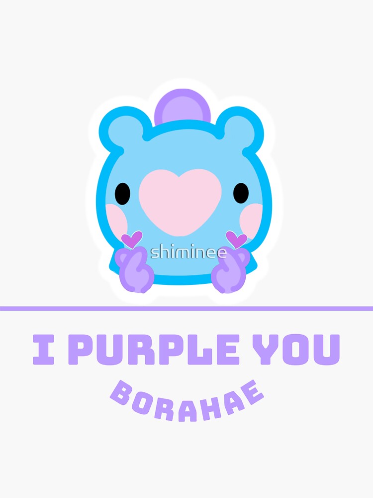 "BTS BT21 Characters Mang Festa Family Portrait Borahae - I Purple You ...