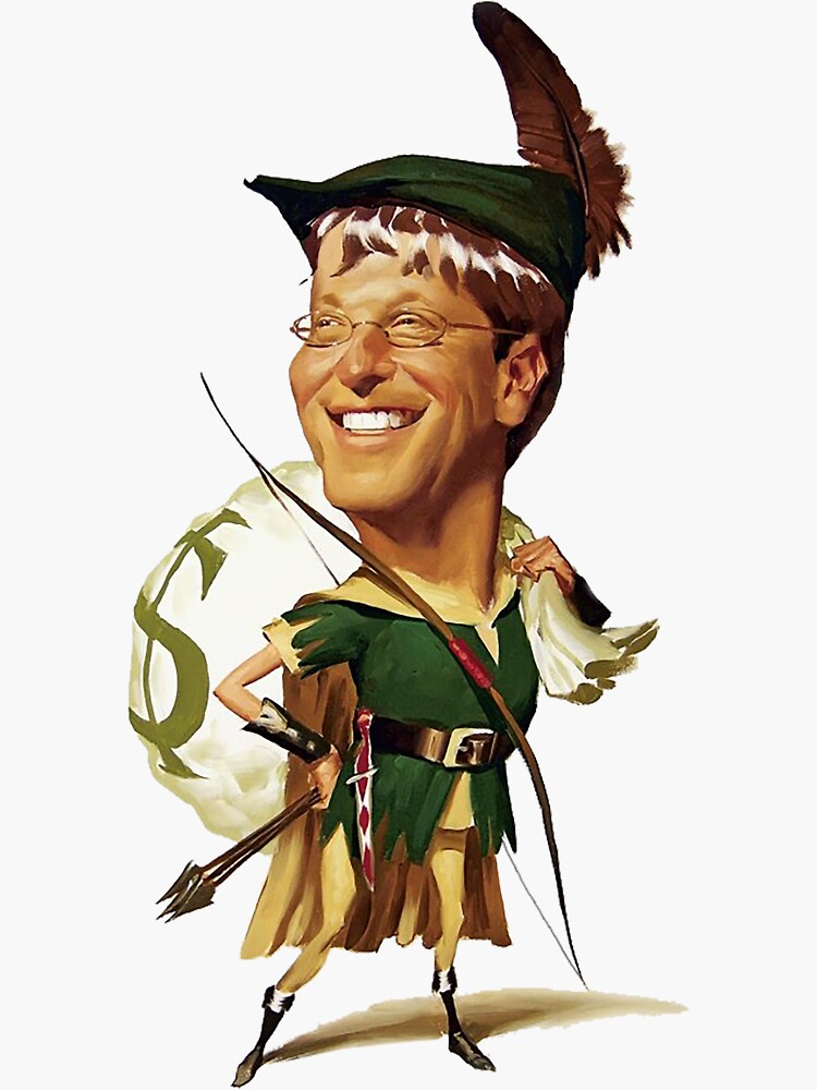 "robin bill gates" Sticker for Sale by cafilaksugem | Redbubble