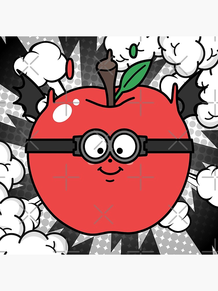 "Falling Red Apple + Devil Wing" Poster for Sale by sosorimaru | Redbubble