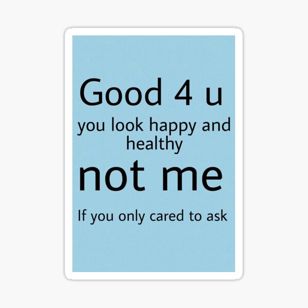 "Olivia Rodrigo's Good 4 u " Sticker for Sale by Jerynepa5 | Redbubble