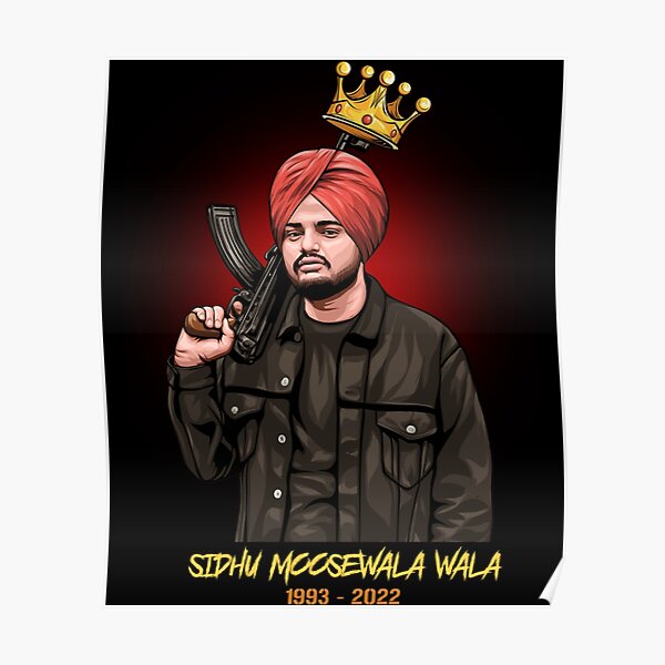 "Sidhu Moosewala Art Essential " Poster for Sale by heckletuftee | Redbubble