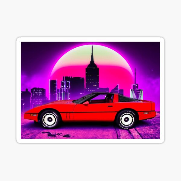 "The Car Vaporwave Red Color" Sticker for Sale by Oscar-Stoner | Redbubble