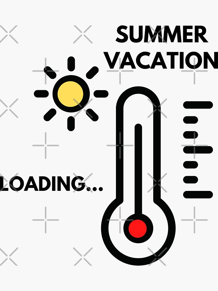 "Summer Vacation Loading" Sticker for Sale by VanillaParty | Redbubble