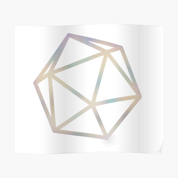"Pastel Rainbow Rolling D20" Poster for Sale by Dead1bird | Redbubble