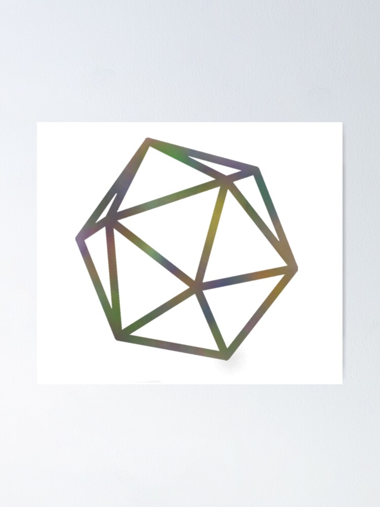 "Rainbow Rolling D20" Poster for Sale by Dead1bird | Redbubble