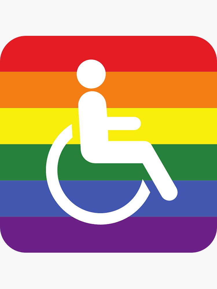 "Disabled+LGBT Sticker" Sticker for Sale by 555CLUB | Redbubble