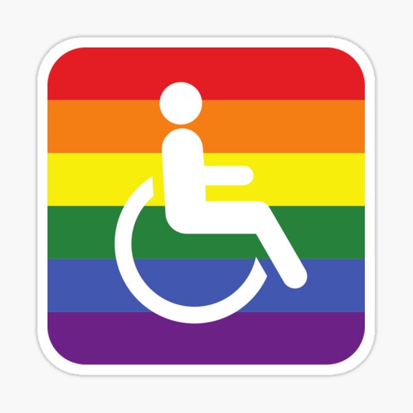 "Disabled+LGBT Sticker" Sticker for Sale by 555CLUB | Redbubble