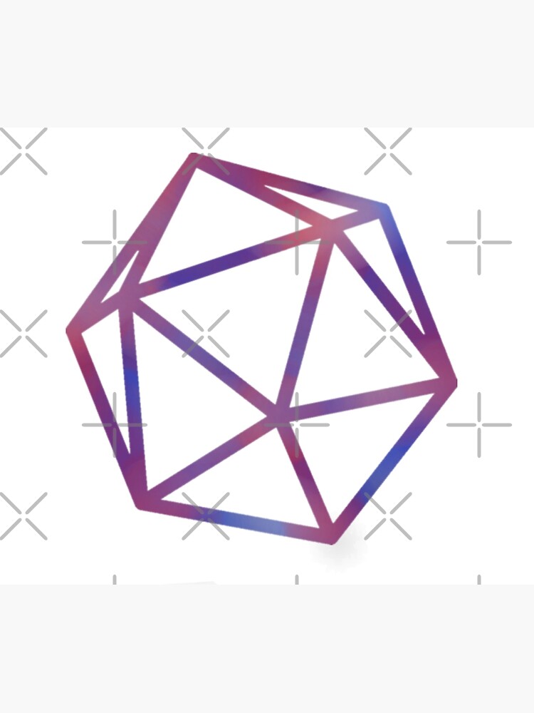 "Red and Blue Rolling D20" Poster for Sale by Dead1bird | Redbubble