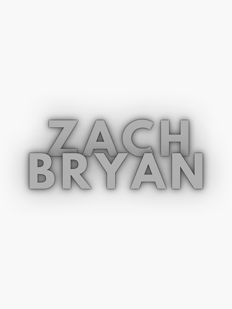 "ZACK BRYAN" Sticker for Sale by RERM | Redbubble