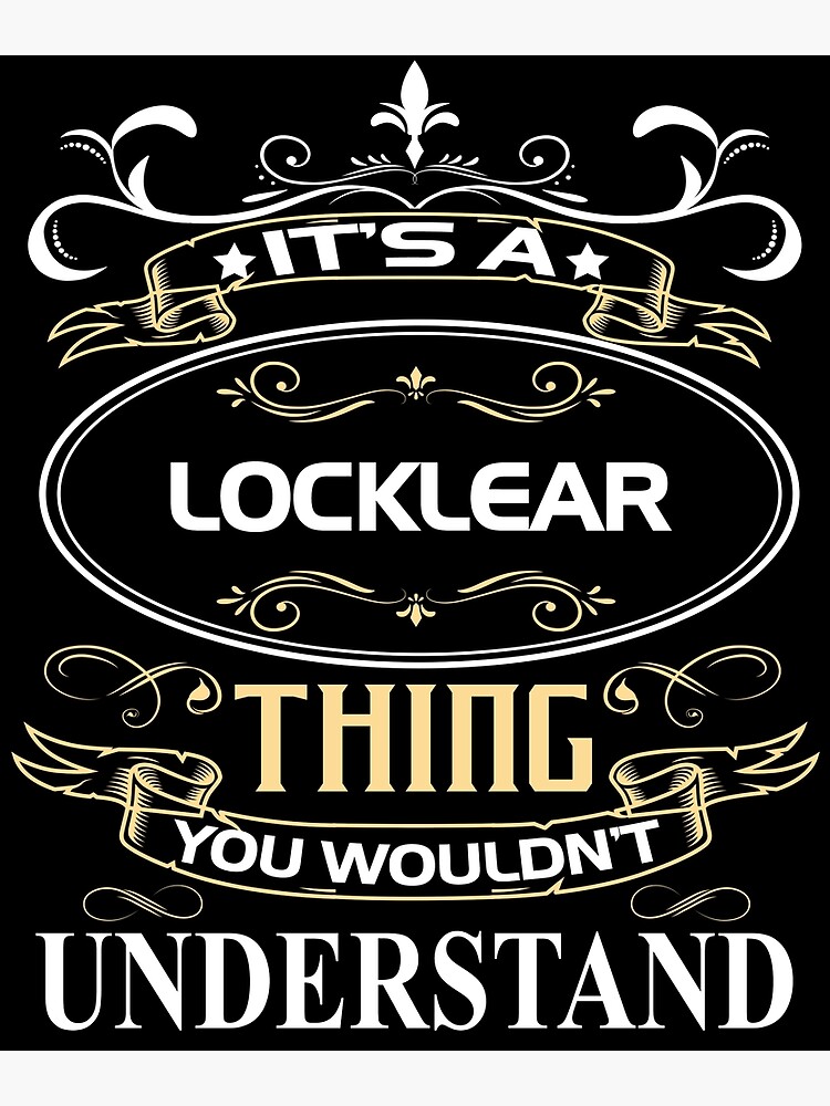 Póster «Camisa con el nombre de Locklear Es una cosa de Locklear que no ...