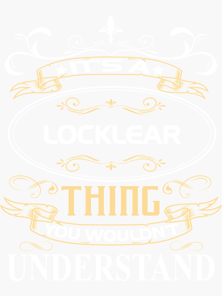 Pegatina «Camisa con el nombre de Locklear Es una cosa de Locklear que ...
