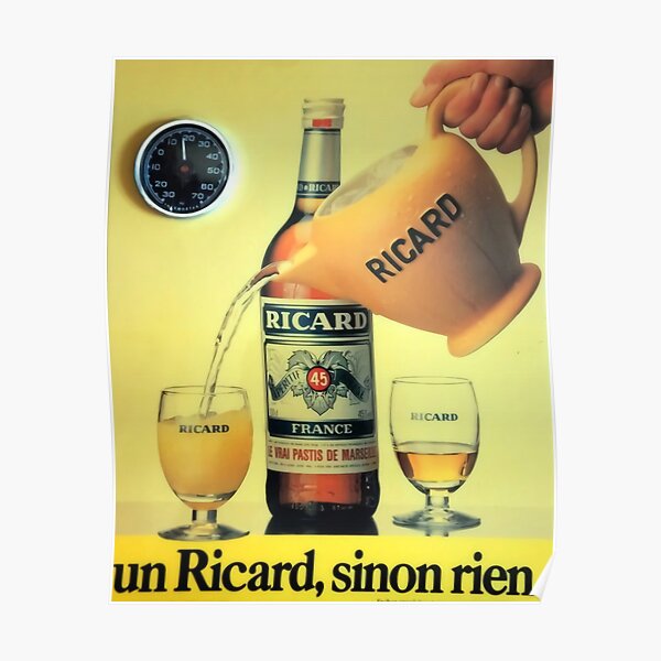 "UN RICARD SINON RIEN" Poster for Sale by jeanyjean | Redbubble