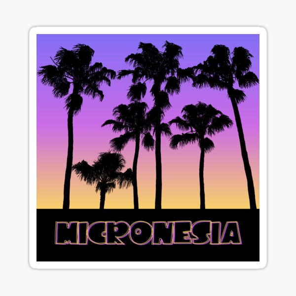 "Micronesia" Sticker for Sale by PolyMicroMela | Redbubble