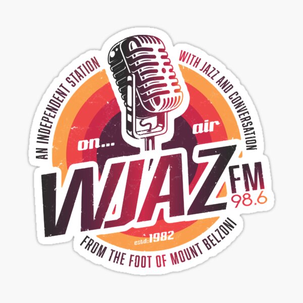 "Vintage Radio WJAZ" Sticker by Rellaste123 | Redbubble