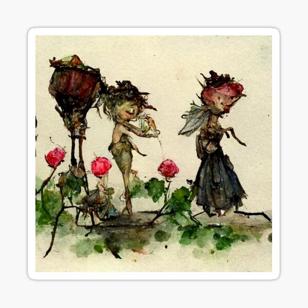 "Trash Fairies #1" Sticker for Sale by EmpressTrash | Redbubble