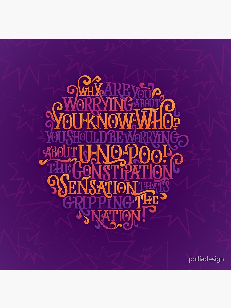 "U-No-Poo" Poster for Sale by polliadesign | Redbubble