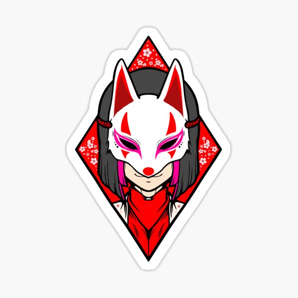 Ninja Mask Sakura W Sticker For Sale By Vaccine1900 Redbubble