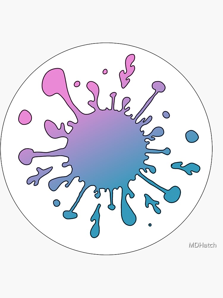 "Splat - Pink & Blue" Sticker for Sale by MDHatch | Redbubble