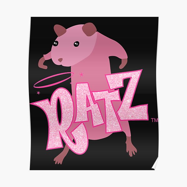 "glittery Ratz Pink Meme " Poster for Sale by DangerDay | Redbubble