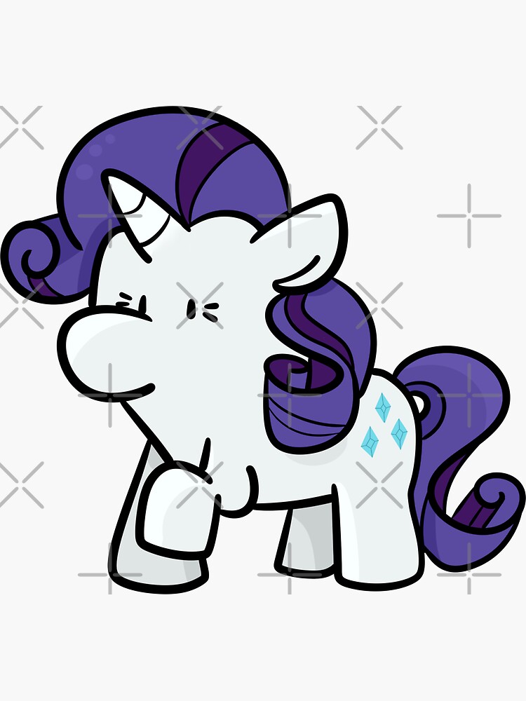 "Silly Rarity" Sticker for Sale by MurphyOtter | Redbubble
