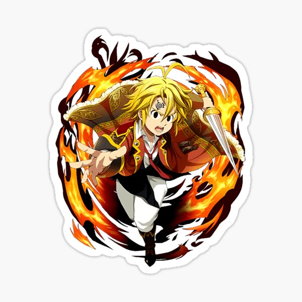 "Seven Deadly Sins Sir Meliodas Peeker " Sticker by Jason4550 | Redbubble