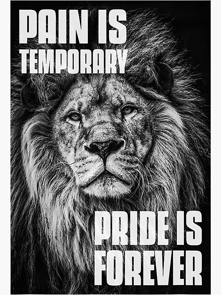 "Pain Is Temporary Pride Is Forever Motivational Gym" Sticker for Sale ...