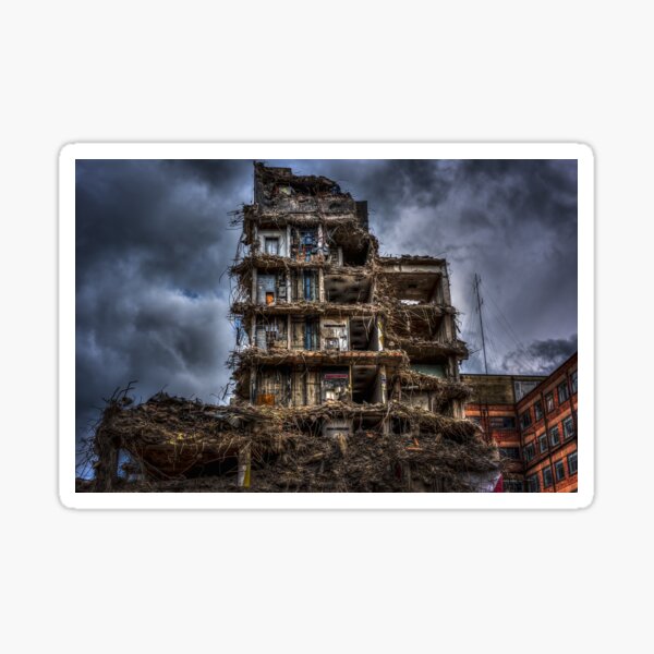 "Pilgrim Street Demolition" Sticker for Sale by axp7884 | Redbubble