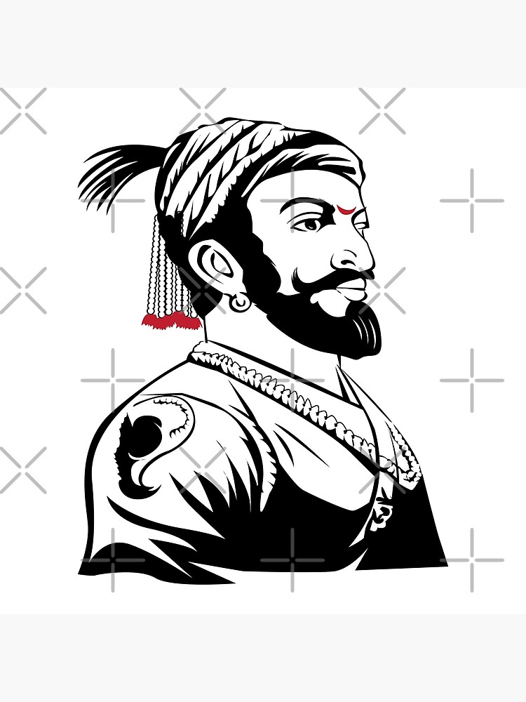 "Shivaji Maharaj sticker" Art Board Print for Sale by romeokilo | Redbubble