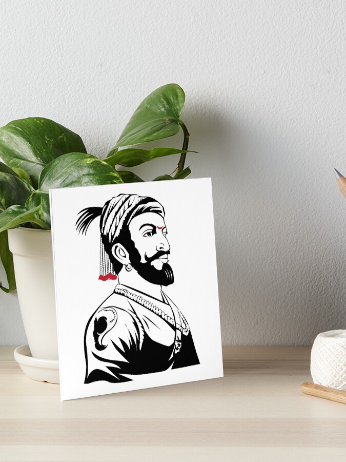 "Shivaji Maharaj sticker" Art Board Print for Sale by romeokilo | Redbubble