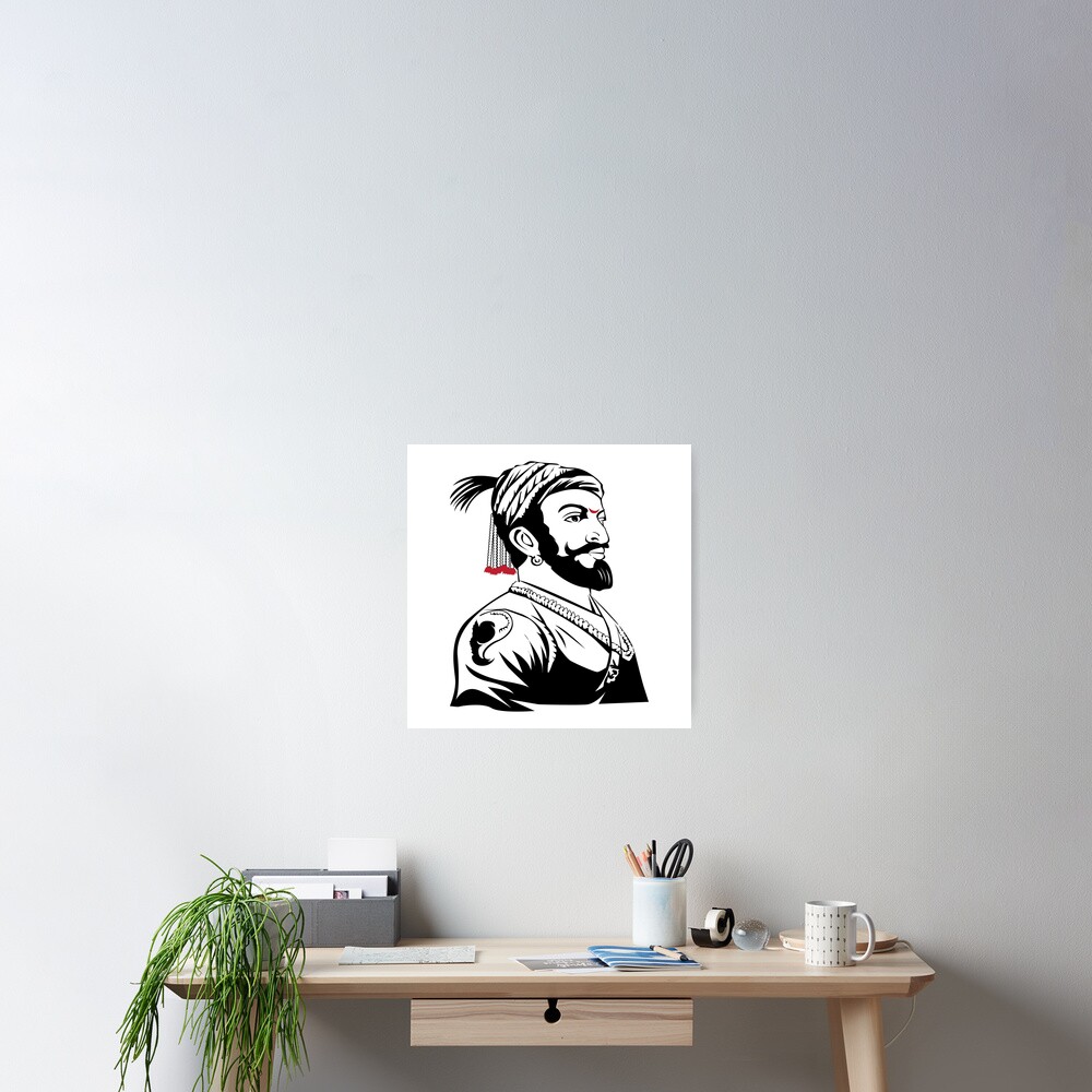 "Shivaji Maharaj sticker" Poster for Sale by romeokilo | Redbubble