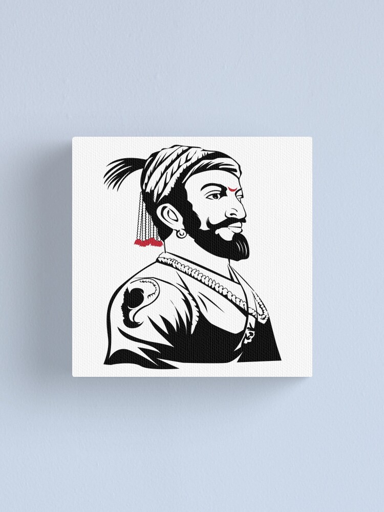 "Shivaji Maharaj sticker" Canvas Print for Sale by romeokilo | Redbubble