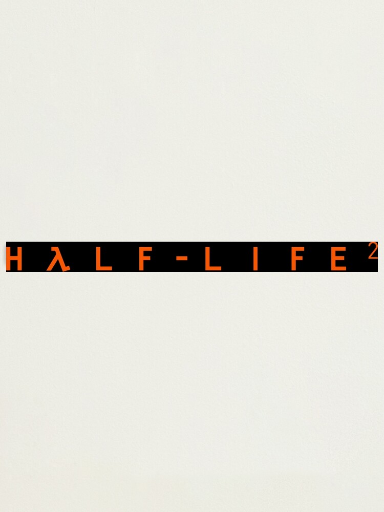 "Half-Life 2 Original Half-Life Title (Orange)" Photographic Print for ...